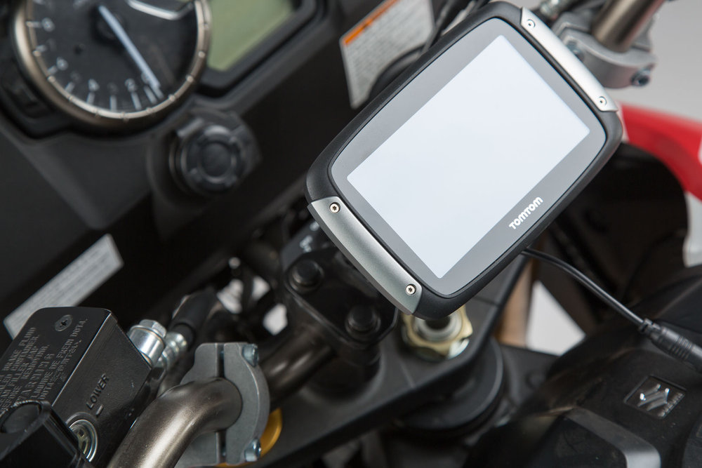 SW-Motech GPS mount for handlebar - Black. Suzuki V-Strom 650 (17 ...
