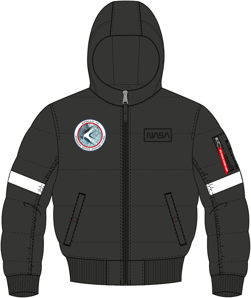 Alpha Industries Hooded Puffer FD NASA Jacket - buy cheap FC-Moto