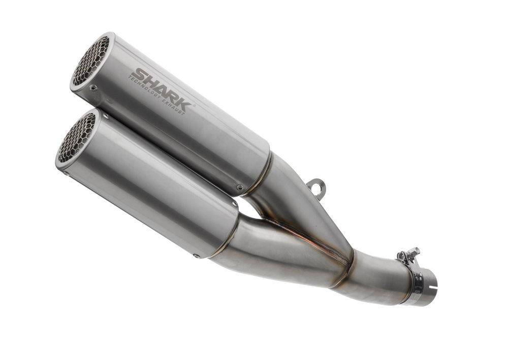 SHARK EXHAUST Track Raw brushed stainless steel silver - buy cheap FC-Moto