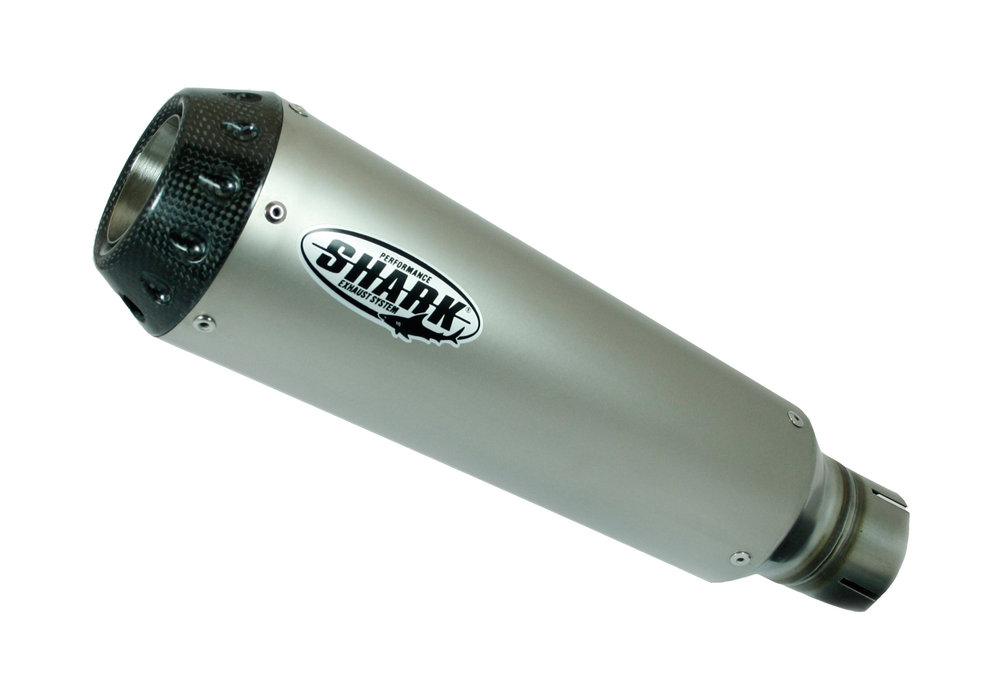SHARK EXHAUST TRC-10 Titan/Carbon silber - günstig kaufen FC-Moto