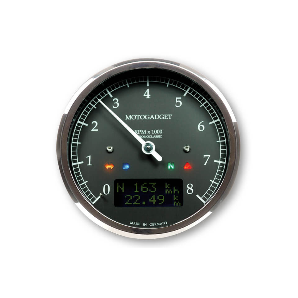 motogadget Motoscope classic rev counter DarkEdition -8.000 rpm - buy ...