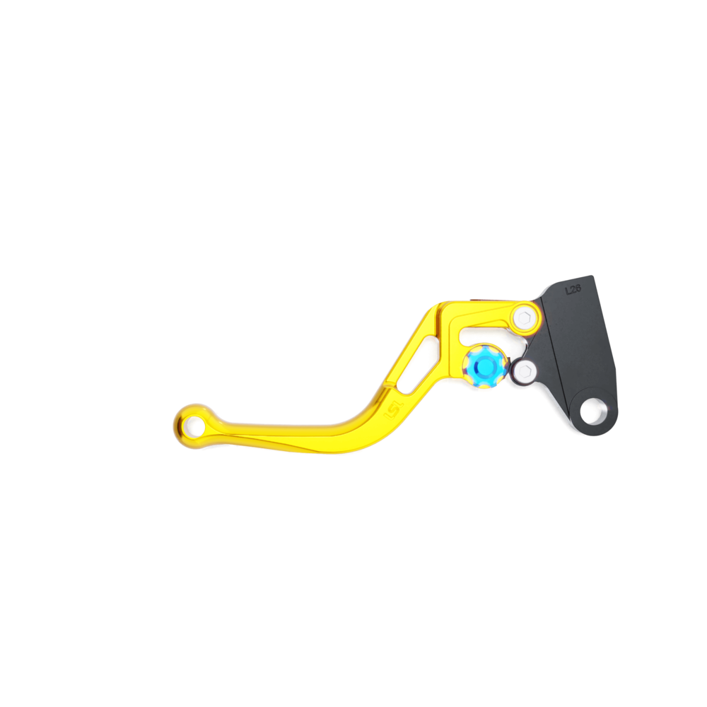 LSL Clutch lever BOW L56R, short, gold/blue - buy cheap FC-Moto