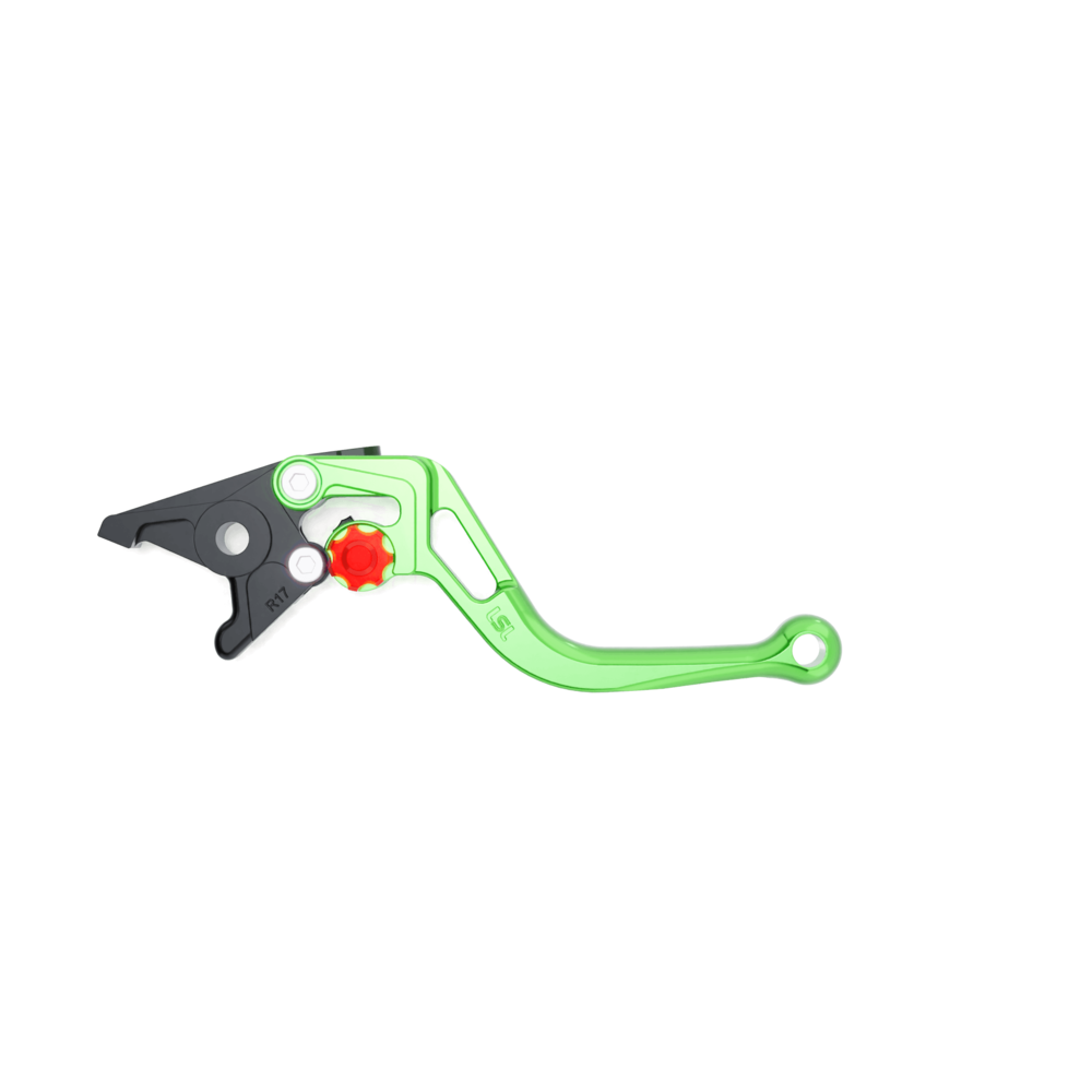 LSL Brake lever BOW R15, short, green/red - buy cheap FC-Moto
