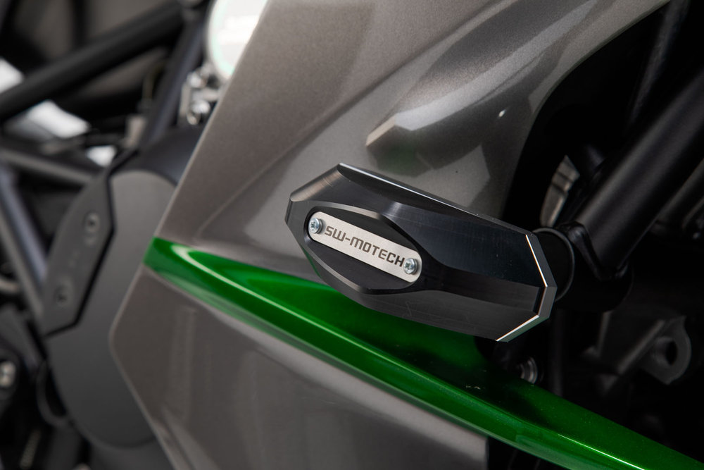 SW-Motech Frame slider kit - Black. Kawasaki Ninja H2 SX (17-21). - buy ...