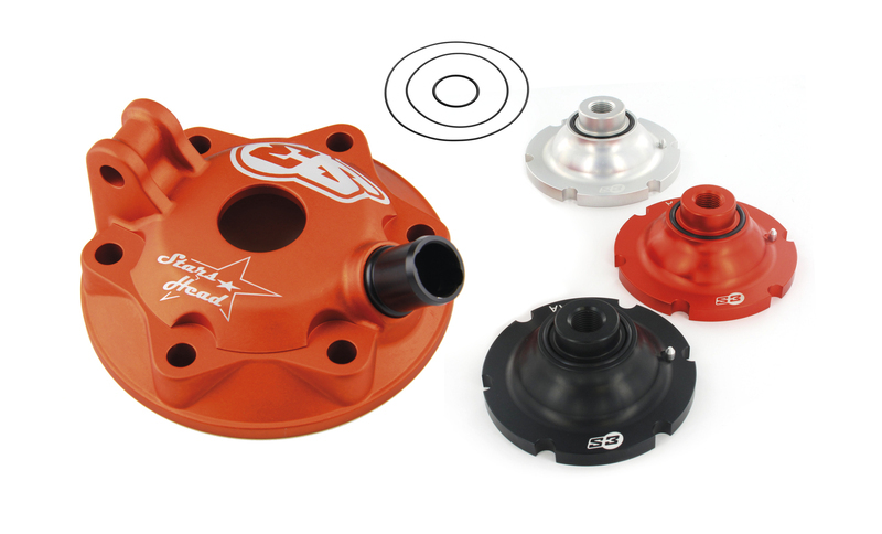 S3 Stars Head Cylinder Head & Inserts Kit Aluminium - Orange KTM EXC300 ...
