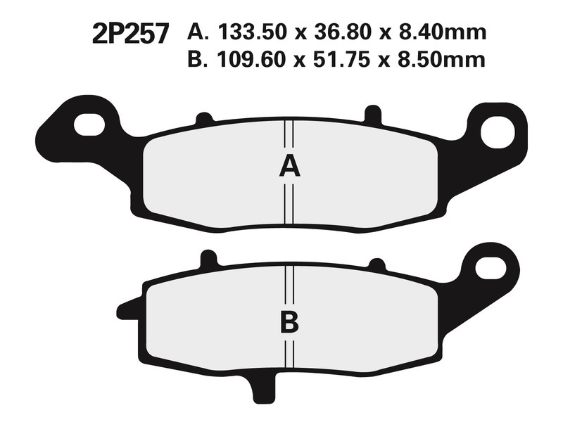 NISSIN Street Semi-Metallic Brake pads - 2P-257NS - buy cheap FC-Moto