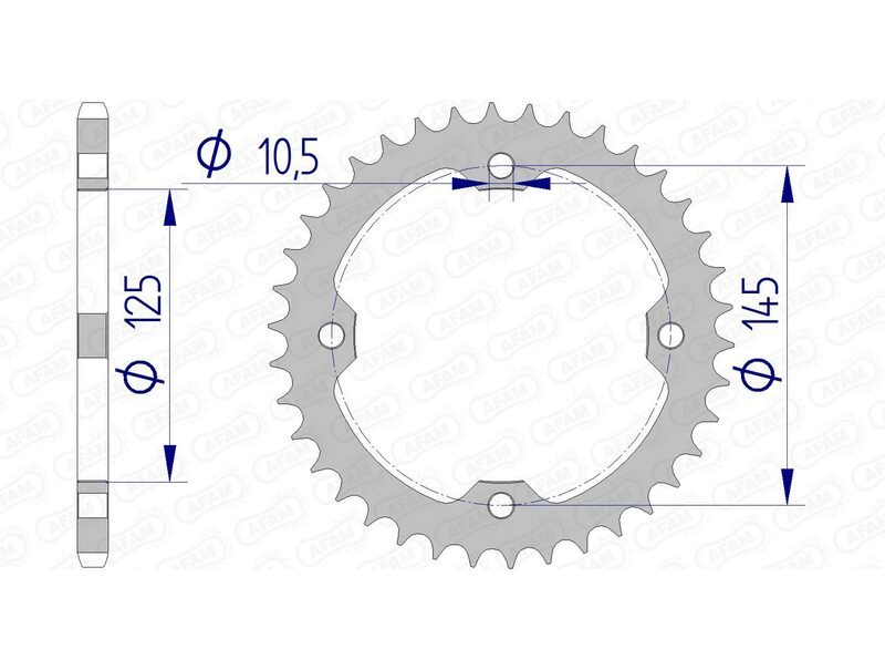 AFAM Aluminium Rear Sprocket 13407 - 520 - buy cheap FC-Moto