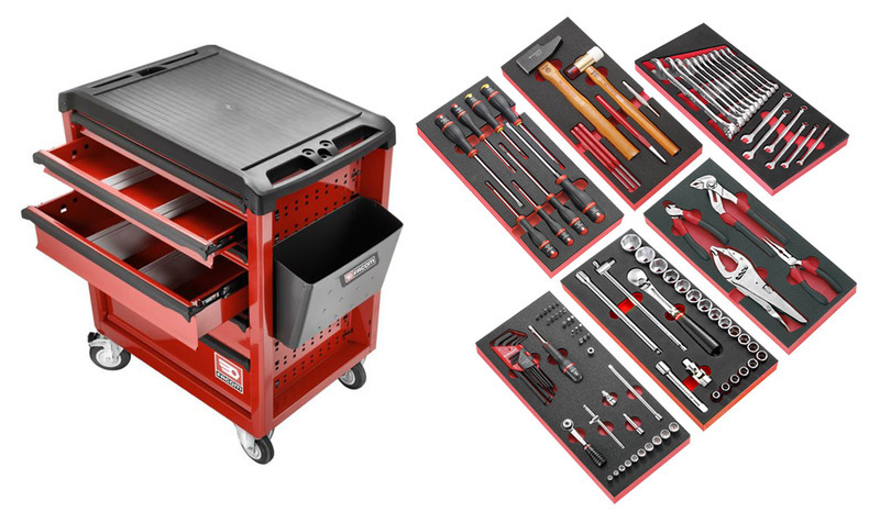 Facom Mobile Roller Cab with six Tool Modules Red 101 Tools - buy cheap ...