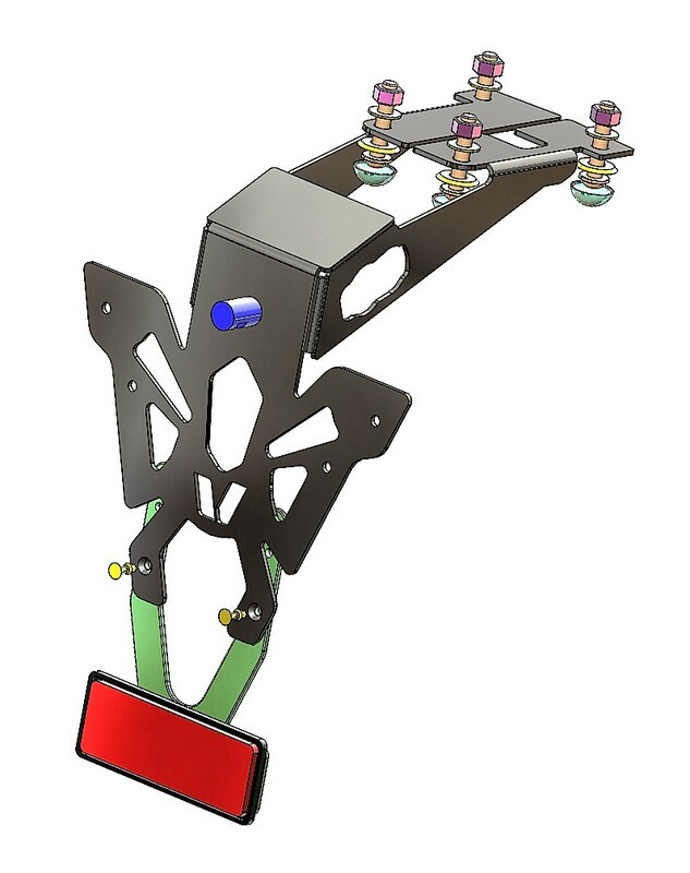 V PARTS License Plate Holder Black Kawasaki Z1000 H2 - buy cheap FC-Moto