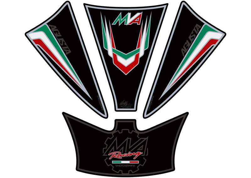 MOTOGRAFIX Tank Pad 3pcs Black MV Agusta F3 800 - buy cheap FC-Moto