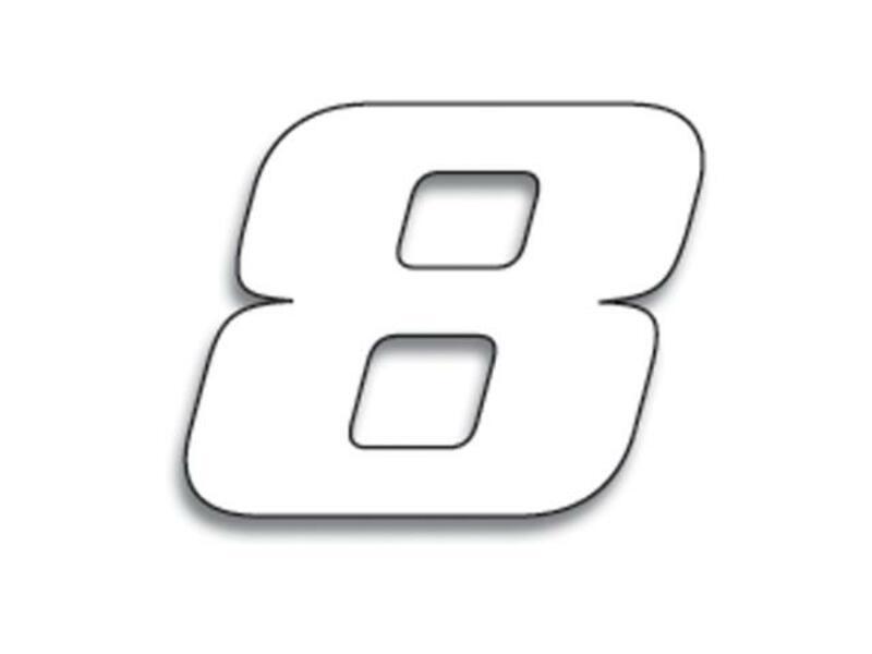 Blackbird Race Number 8 20x25cm White - buy cheap FC-Moto