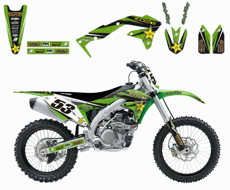 BLACKBIRD Rockstar Energy Graphic Kit Kawasaki KX450F - buy cheap FC-Moto