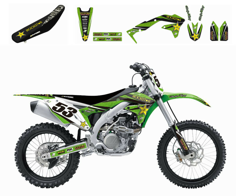 BLACKBIRD Rockstar Energy Complete Graphic Kit Kawasaki KX250F - buy ...