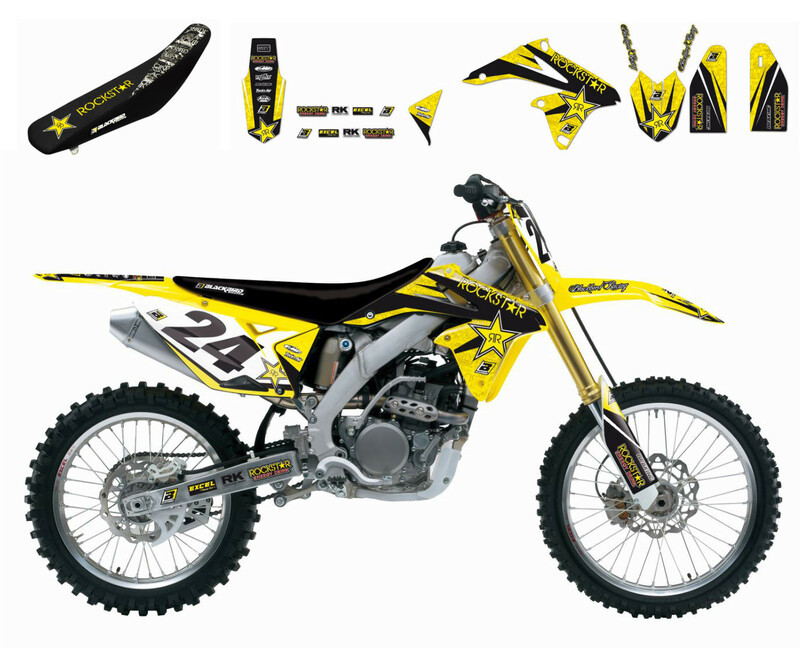 BLACKBIRD Rockstar Energy Complete Graphic Kit Suzuki RM125/250 - buy ...