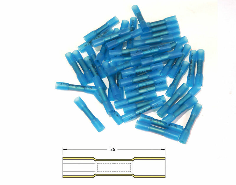 Bihr Heat-shrinkable Crimping Butt Splices Ø1,5/2,5mm² - 50pcs ...