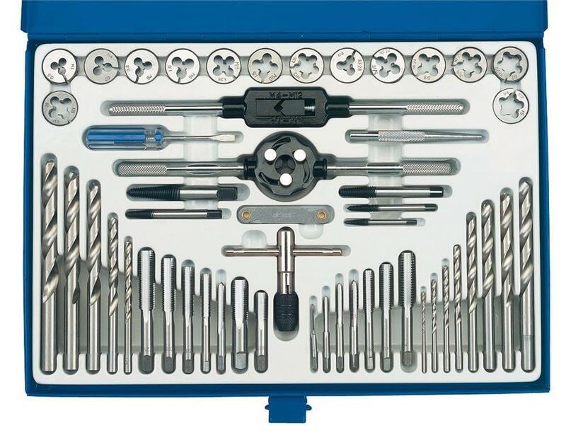 Draper Tap & Dies Set Inches and Metric 52pcs - buy cheap FC-Moto
