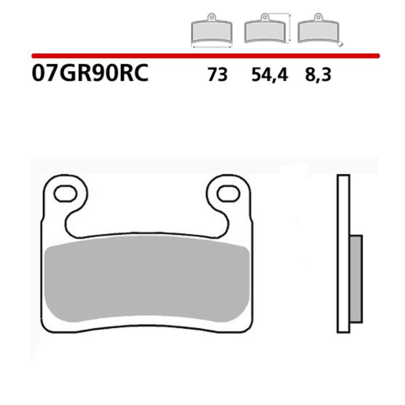 Brembo S.p.A. Racing Carbon Ceramic Brake Pads - 07GR90RC - buy cheap ...