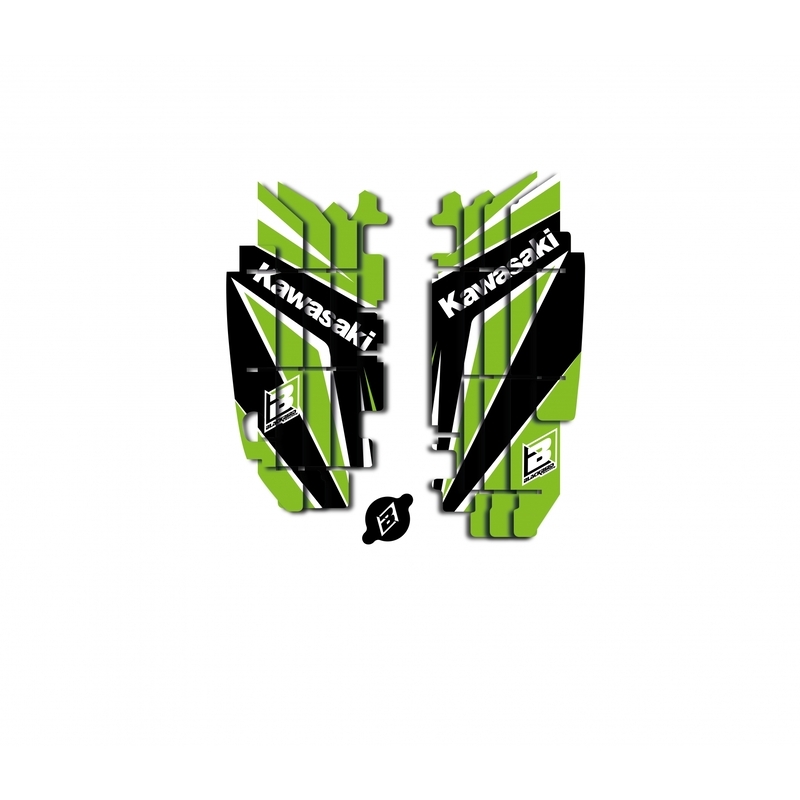Blackbird Dream Graphic 4 Radiator Louvers Graphic Kit Kawasaki KXF ...