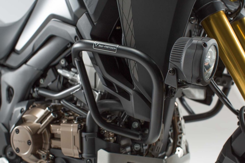 SW-Motech Stainless steel Crash bar - Black. Honda CRF1000L Africa Twin ...