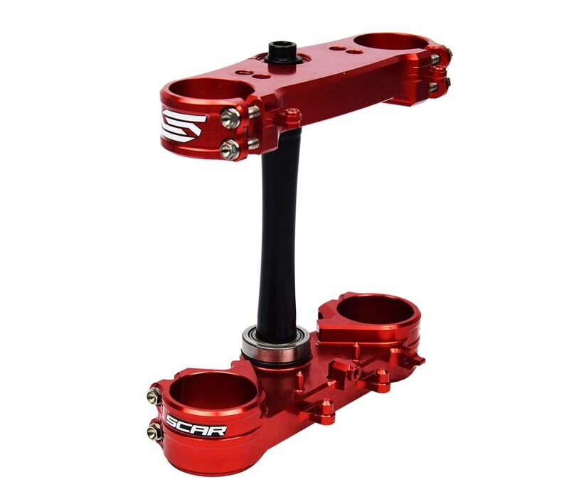 SCAR Triple Clamp Offset 22mm - Red - buy cheap FC-Moto