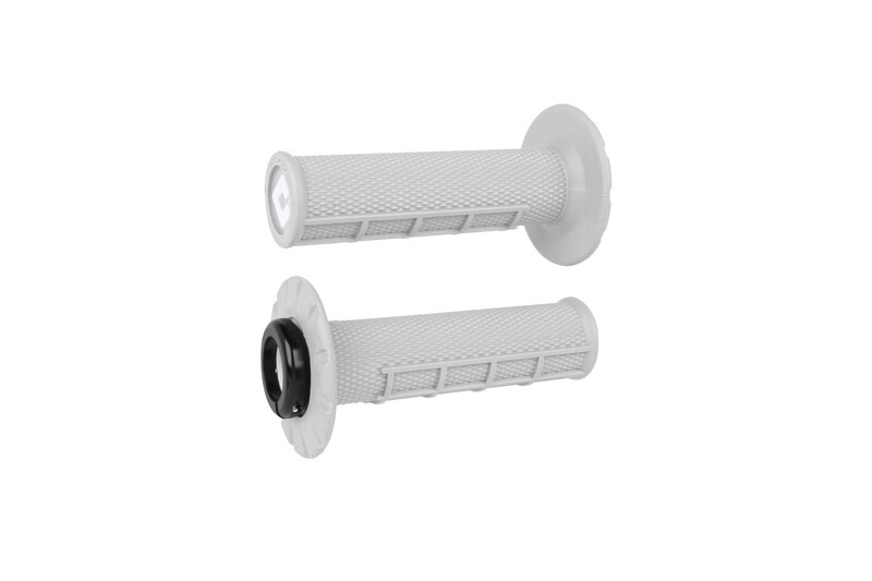 ODI ATV V2.1 Half-Waffle Lock-On Grips - White/Black - buy cheap FC-Moto