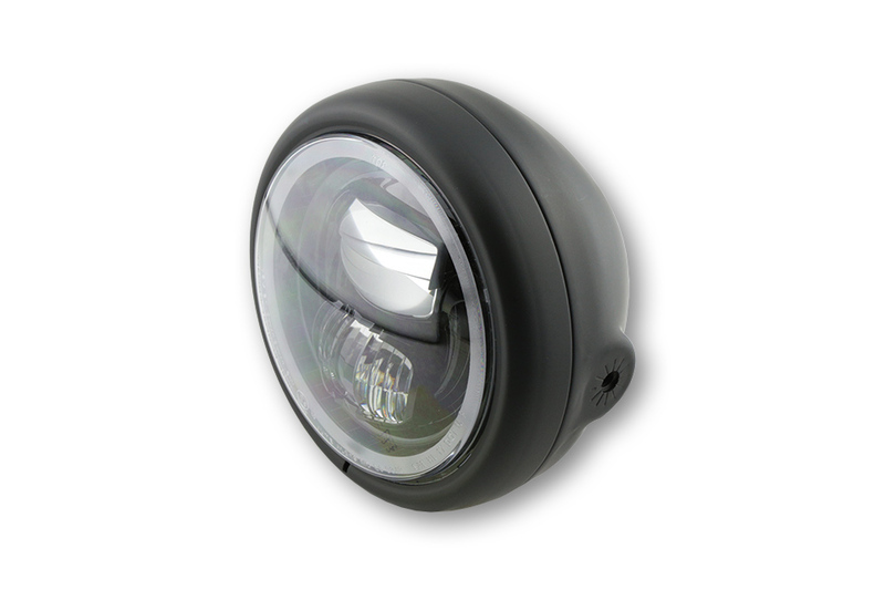 pro 5 3/4 Inch Headlight Pecos Type 7 LED Black Side Mount, With ...